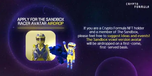 CRYPTO FORMULA holds The Sandbox Avatar Airdrop Event - TriumphX